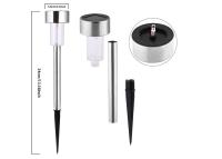 China Stainless Steel Solar Lawn Lights , 15000MCD Outdoor Solar Garden Lights for sale