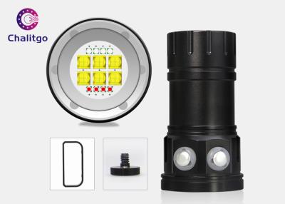 China Waterproof High Brightness LED Flashlight 300W Max 18000LM White Four 18650 Battery for sale