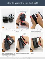 China 500 Watt Ultra Bright LED Flashlight Red Blue Waterproof For Camping Hiking for sale