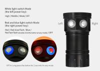 China 80M Marine Flash Torch Flashlight For Diving 10000LM Cree Button Switch 120 Degree Beam Angel for sale