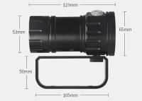 China 80M Marine Flash Torch Flashlight For Diving 10000LM Cree Button Switch 120 Degree Beam Angel for sale