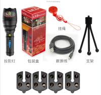 China Christmas Indoor Super Bright LED Flashlight , Handheld Projector Black Blue for sale
