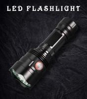 China Black T6 Ultra Bright LED Flashlight Electric Torch Aluminium Alloy 6 Switch Mode for sale