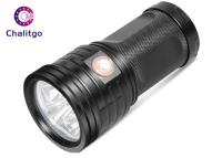 China T6 Hunting High Lumen Flashlight , Rechargeable LED Flashlight Black Outdoor for sale