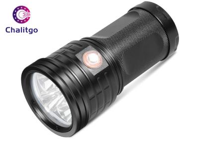 China T6 Hunting High Lumen Flashlight , Rechargeable LED Flashlight Black Outdoor for sale