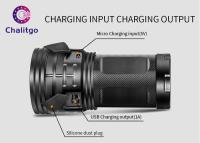 China T6 Hunting High Lumen Flashlight , Rechargeable LED Flashlight Black Outdoor for sale