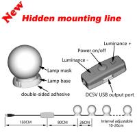 China Mirror LED Makeup Vanity Lights Stretching Contracting Cable 120 LM 7000K for sale