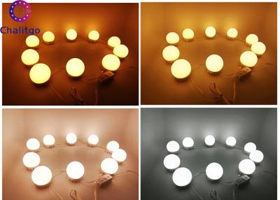 China Hidden Wiring LED Makeup Vanity Lights With Dimmer Waterproof Adhensive Sticker for sale