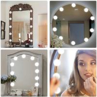 China Hidden Wiring LED Makeup Vanity Lights With Dimmer Waterproof Adhensive Sticker for sale
