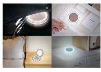 China Touch Sensitive Makeup Vanity With Lights , Makeup Dresser Lights USB Rechargeable for sale