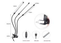 China LED Three - Tube Grow Lights For Indoor Plants , Cycle Timing Full Spectrum Grow Lights for sale