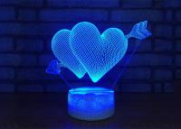 China 7 Colors Gradual Changing 3D LED Illusion Lamps Touch Switch USB Table Lamp for sale