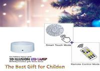 China Heart Shape RGB 3D LED Illusion Lamps Acrylic And ABS Material For Birthday Gifts for sale