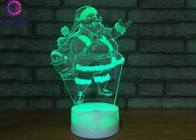 China 7 Color Father Christmas Led Decorative Table Lamps 3 AA Battery / USB Cable Support for sale