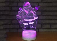 China 7 Color Father Christmas Led Decorative Table Lamps 3 AA Battery / USB Cable Support for sale