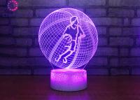 China Basketball Design 3D Night Light Table Lamp USB Charge Lighting Bedroom Use for sale