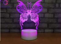 China Butterfly Lamps for Girls Bedroom Baby Night Light Butterfly 7 Colors Change with Remote for sale
