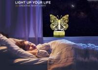 China Butterfly Lamps for Girls Bedroom Baby Night Light Butterfly 7 Colors Change with Remote for sale