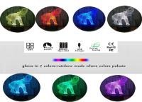 China 3D Elephant Lamps for Boys Night Light Gifts Bedroom Elephant Gift 7 Colors for sale