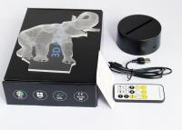China 3D Elephant Lamps for Boys Night Light Gifts Bedroom Elephant Gift 7 Colors for sale