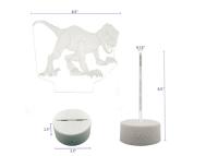 China Dinosaur Toys 3d Illusion Table Lamp / 3d Led Colour Changing Lamp For Boyes Bedroom for sale