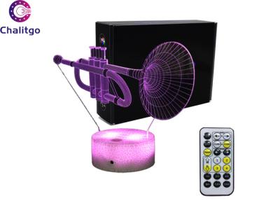 China Trumpet Shape 3D LED Illusion Lamps 7 Colors Change 15 Keys Remote Control for sale