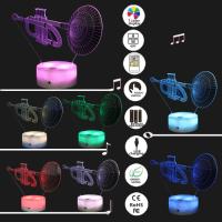 China Trumpet Shape 3D LED Illusion Lamps 7 Colors Change 15 Keys Remote Control for sale