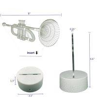 China Trumpet Shape 3D LED Illusion Lamps 7 Colors Change 15 Keys Remote Control for sale