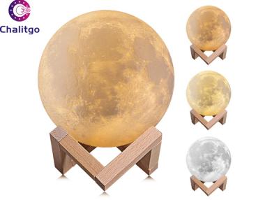 China 3D Printing Moon Globe Light 5.9 Inch Glowing Moon Lamp Tap Change 3 Colors for sale