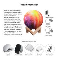 China Moon Lamp 16 RGB Colors 3D Night Light for Kids Bedroom Decoration Birthday Gifts for sale