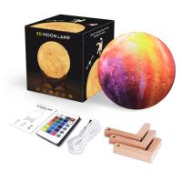 China Moon Lamp 16 RGB Colors 3D Night Light for Kids Bedroom Decoration Birthday Gifts for sale