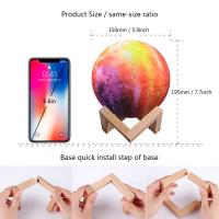 China Moon Lamp 16 RGB Colors 3D Night Light for Kids Bedroom Decoration Birthday Gifts for sale