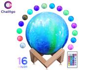 China High End 3D Moon Nightlight Lamp 16 Colors Change OEM ODM Service for sale