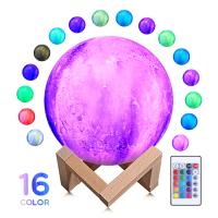 China High End 3D Moon Nightlight Lamp 16 Colors Change OEM ODM Service for sale