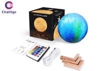 China Personalized Moon Led Night Light 5.9 Inch With Stand 16 Colors RGB for sale