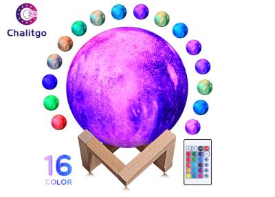 China Moon Lighting 3D LED Illusion Lamps Remote Control 8 Sizes With 400mAh Recharging Battery for sale