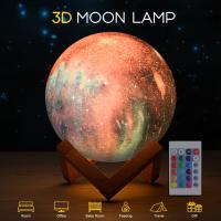 China Moon Lighting 3D LED Illusion Lamps Remote Control 8 Sizes With 400mAh Recharging Battery for sale
