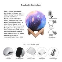 China Moon Lighting 3D LED Illusion Lamps Remote Control 8 Sizes With 400mAh Recharging Battery for sale