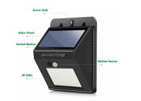 China 30 Led Solar Powered Yard Lights Outdoor Lighting 120 Degrees Angle Motion Sensor Bright White Color for sale