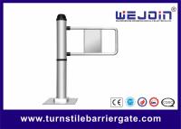 China Electric Car Park Barriers Pedestrian Swing Barrier Gate With Traffic Light , AC 110V / 220V for sale