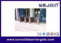 China Optical Turnstiles Flap Barrier Gate with 600mm Organic Glass Wing for sale