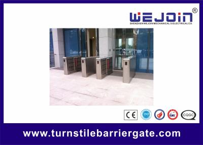 China Optical Turnstiles Flap Barrier Gate with 600mm Organic Glass Wing for sale