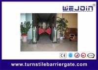 China Alarm High Speed Retractable Flap Barrier Auto Detection Half Height Turnstile for sale