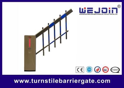China DZE4 Higher Stability Parking Lot Barrier Gate Two Fence Boom 4.5m 6s Non Spring for sale