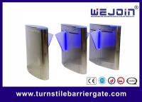 China High Gloss 304 Stainless Steel Flap Barrier Gate 1.5mm ThickWith Infrared Photocell for sale