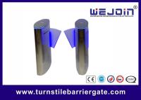 China Pedestrian Flap Barrier Gate Access Control Turnstile For Subway 304 Stainless Steel for sale