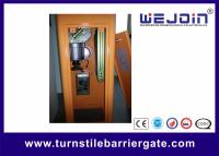 China Security Straight Barrier Gate With Yellow Cabinet and Steel-casting Design for sale