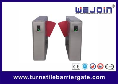 China Half Height Safety Access Control Speed Gate Turnstile , Flap Barrier Gate for sale