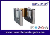China Access Control Stainless Steel Swing Barrier Gate With Organic Glass Boom for sale