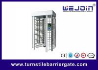 China Pedestrian Full Height Access Control Turnstile Gate Digital Transmission With PC Control for sale